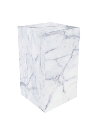 Fanstonefurniture | Natural Marble Plinth Tall Side Table ...