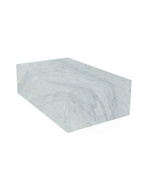 Fanstonefurniture | Natural Marble Rectangle Plinth Coffee Table ...
