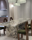 Fanstonefurniture | Natural Marble Calacatta Viola Rectangle Dining ...